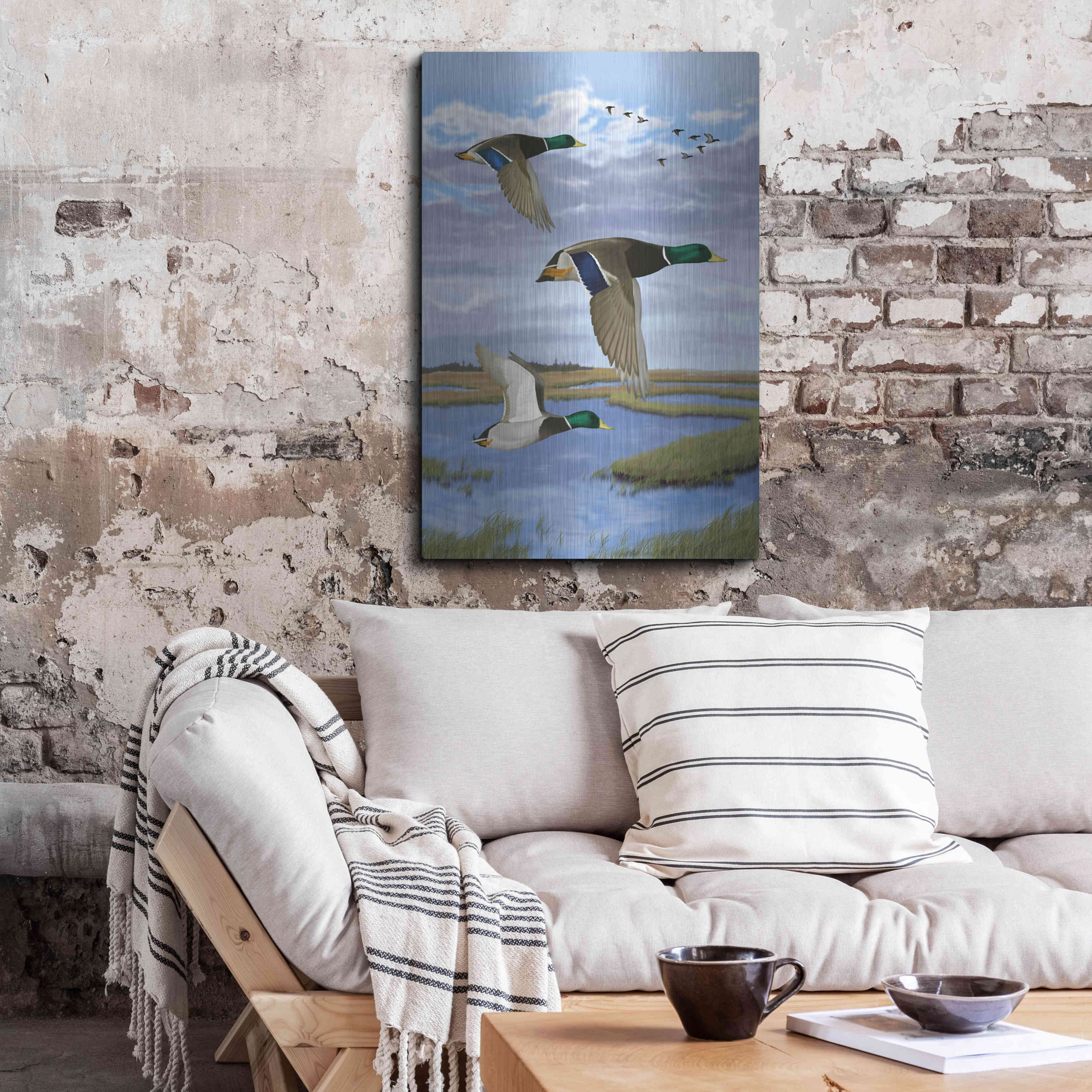 Luxe Metal Art 'Salt Marsh Mallards' By Chris Dobr " Salt Marsh Mallards " by Chris Dobrowolski ...
